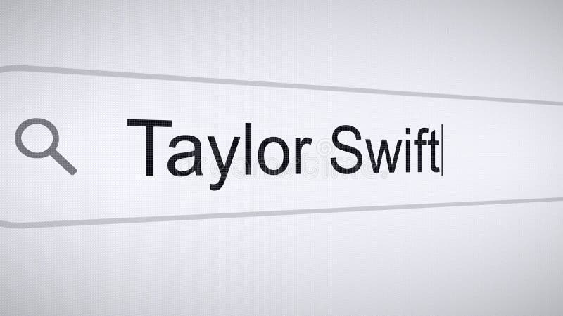 Searching Taylor Swift on the Internet, Computer Screen Macro Stock ...