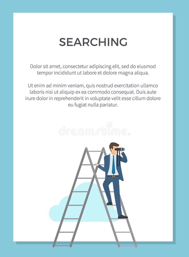 Searching Visualization Poster Vector Illustration Stock Vector ...