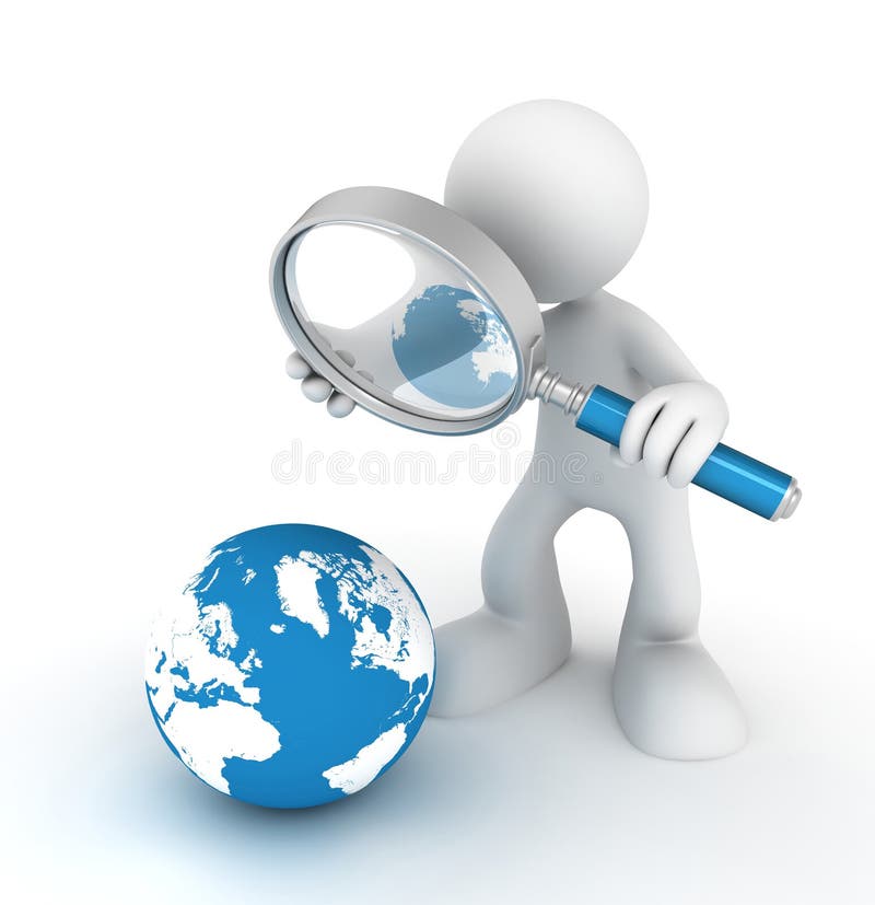 Searching the World Solution Stock Illustration - Illustration of lost ...