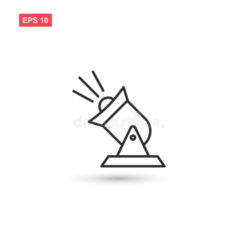 Searchlight Icon. Elements of Spotlight in Neon Style Icons Stock ...