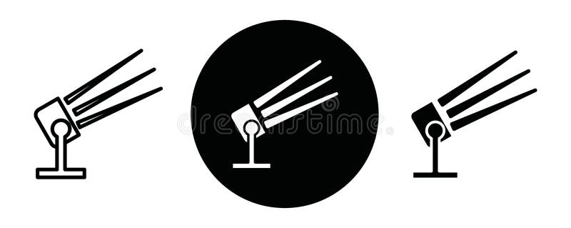 Searchlight Outline Icon Collection or Set. Searchlight Thin Vector ...