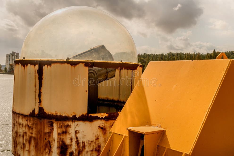 Searchlight Under Plexiglas Dome Stock Photo - Image of lamp ...