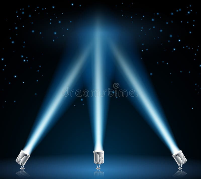 Searchlights or Spotlights Illustration Stock Vector - Illustration of ...