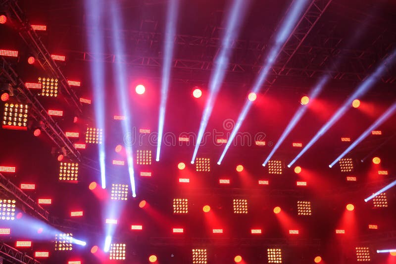 Searchlights on the Stage with the Rays of Light Coming from Them Stock ...