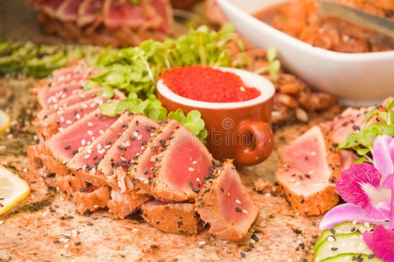 Seared Ahi stock photo. Image of diet, seafood, cooked - 16039884