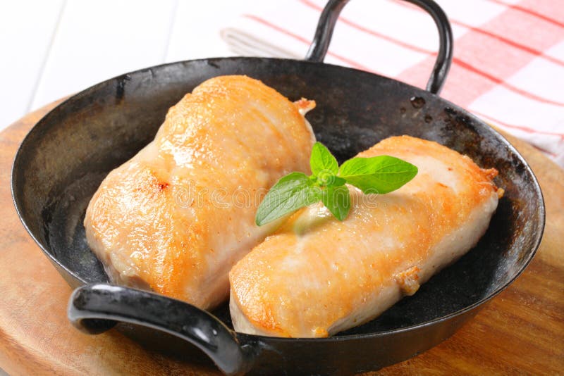 Seared Chicken Breast Fillets Stock Image - Image of cooked, round ...