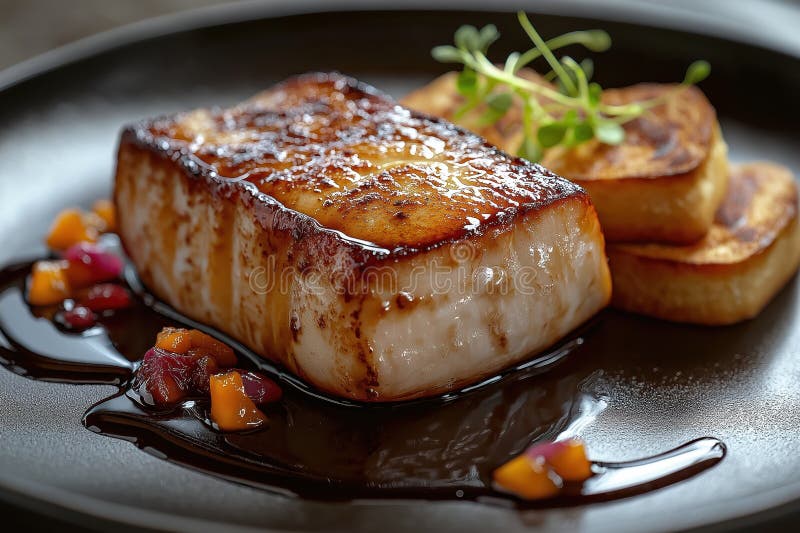 Seared Foie Gras: Elegant Presentation with Balsamic and Microgreens ...