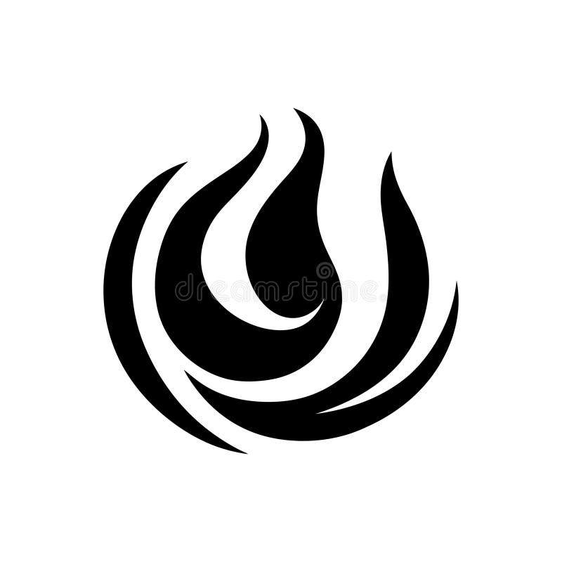 Searing spiral flame icon stock vector. Illustration of inferno - 306213663
