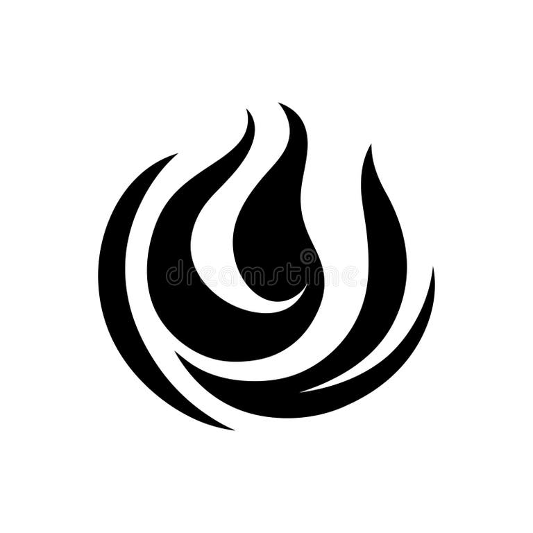 Searing spiral flame icon stock vector. Illustration of inferno - 306213663