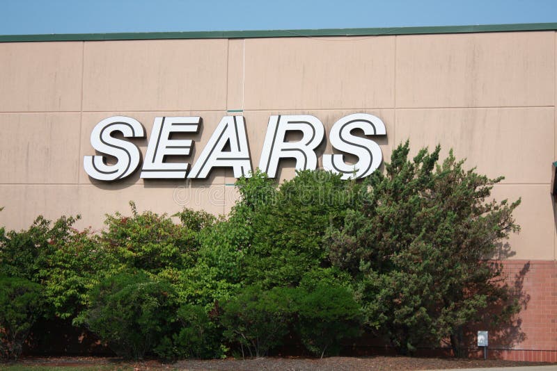 Sears outside sign editorial photography. Image of door - 42983707