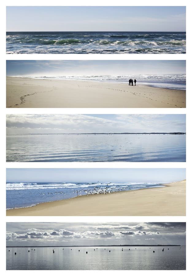 Seas and oceans collage stock image. Image of vacation - 122371801