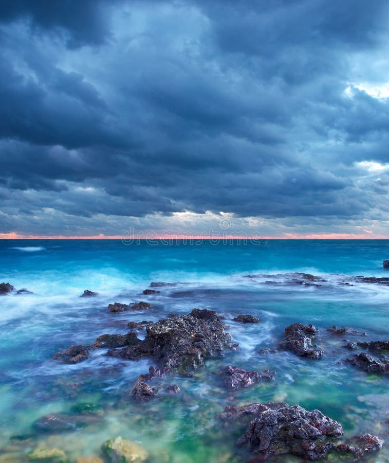 Seascape stock photo. Image of blue, coast, reflection - 37651564
