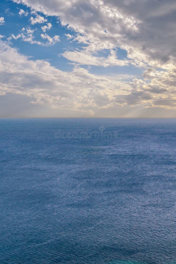Seascape of Blue Sea with Blue Sky Stock Image - Image of transport ...