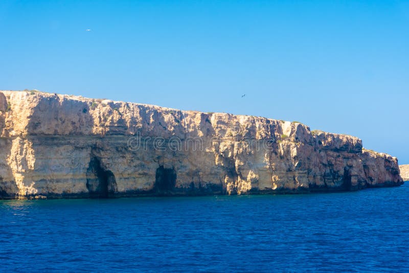 Seascape with the Cliffs of Northern Malta Stock Photo - Image of ocean ...