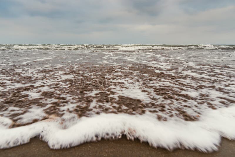 Seascape in Cloudy Cold Weather Stock Image - Image of cold ...