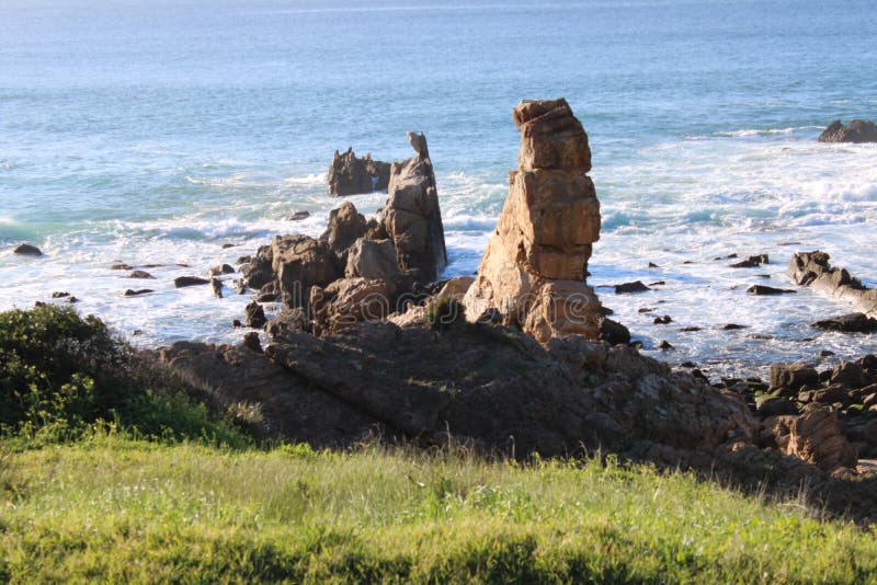 Seascape of the Crashed Mountain Stock Photo - Image of face, strong ...