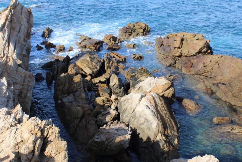 Seascape of the Crashed Rocks Stock Photo - Image of still, stand ...