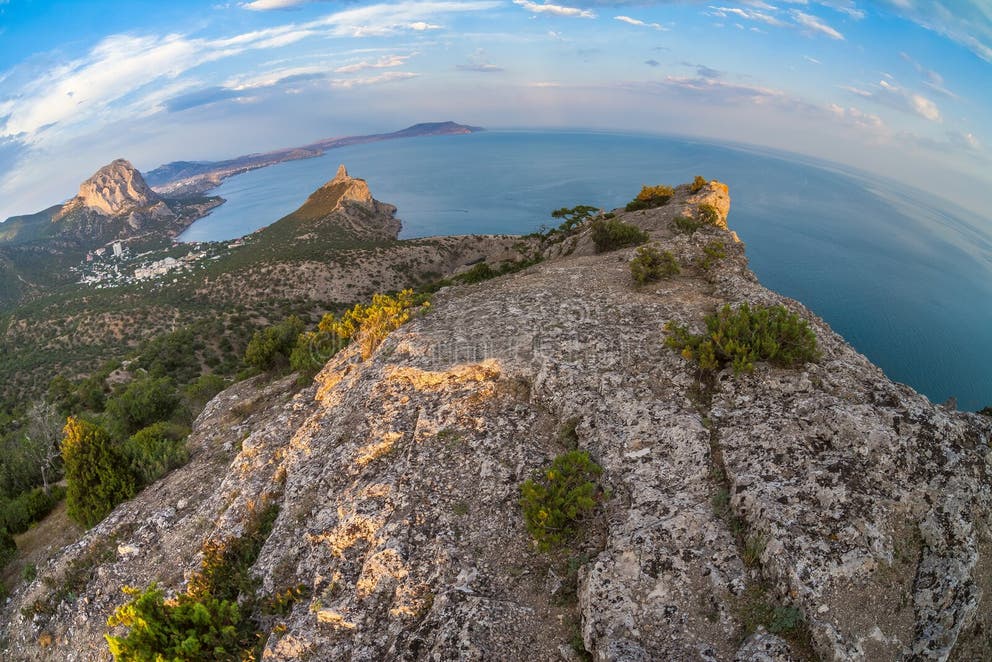 Landscape through Fish Eye Lens Stock Image - Image of reflection ...