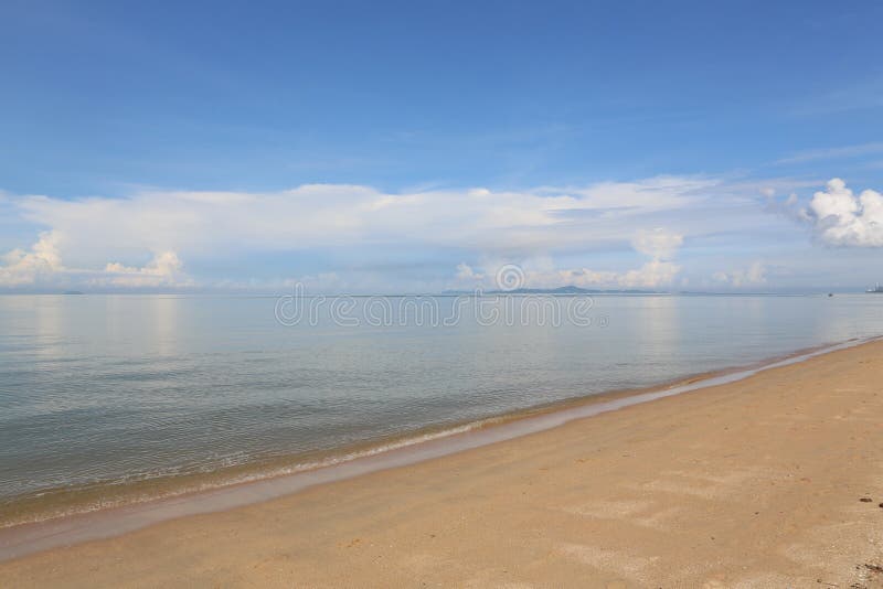 Seascape with flat sea stock image. Image of heavy, dramatic - 94363343