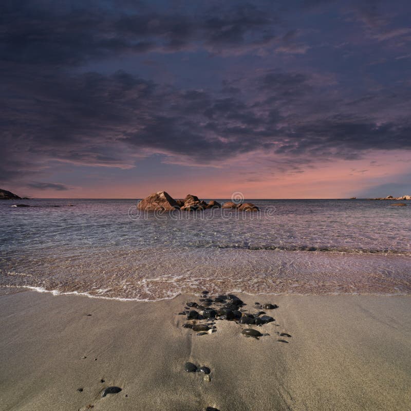 Seascape stock image. Image of beach, horizon, cloud - 65810605