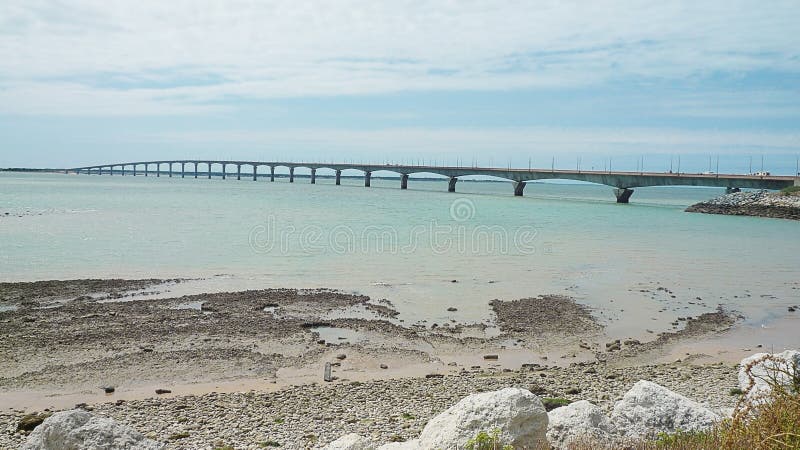 Seascape with long bridge stock image. Image of ocean - 118054441
