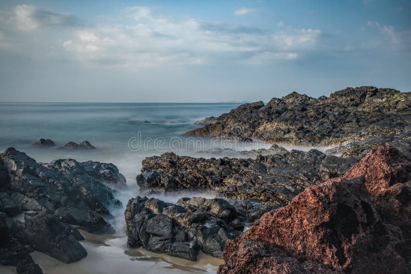 Seascape at malvan Beach stock photo. Image of water - 137970078