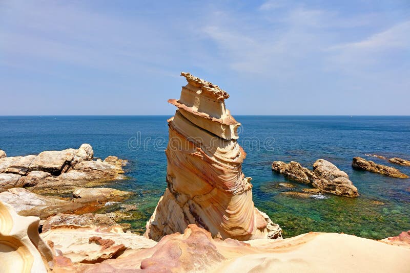 Nanya peculiar stone stock image. Image of rocky, erosion - 102884809