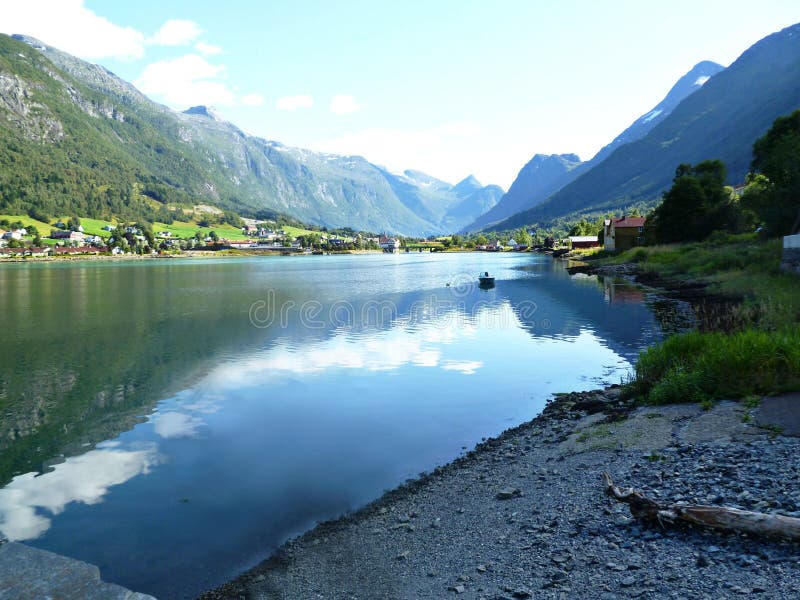 Seascape in Norway stock image. Image of mountains, panorama - 57740689