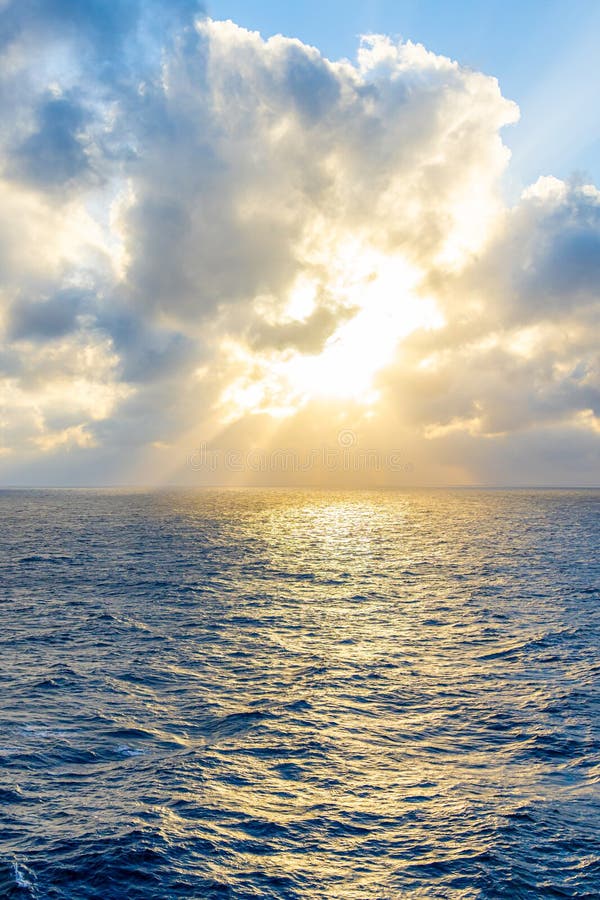 Seascape Ocean View from Deck of a Cruise Ship Stock Image - Image of ...
