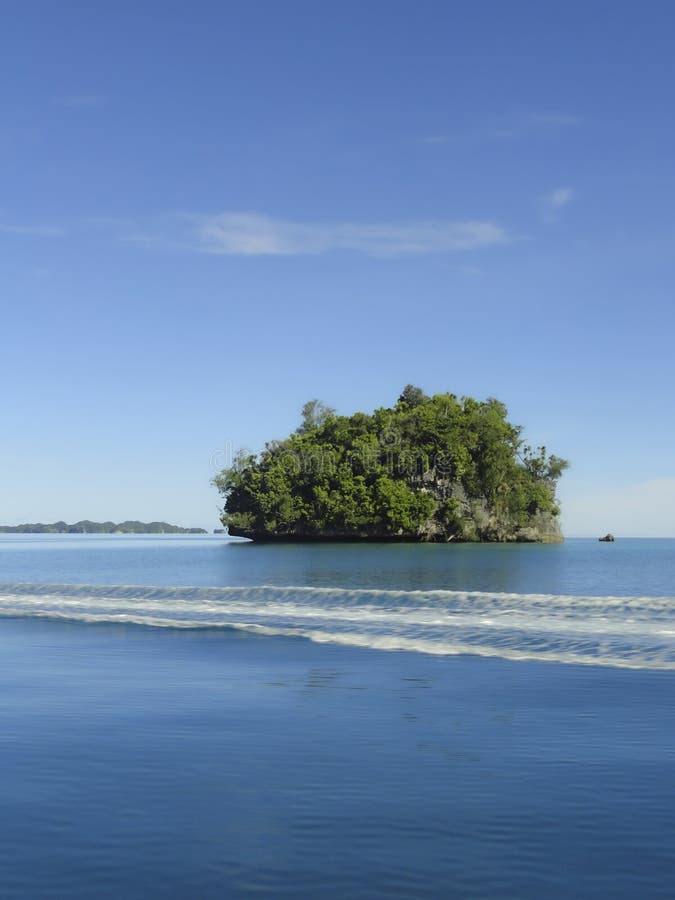 Seascape of Rock Islands of Palau, Small Islets in Pacific Ocean. Stock ...
