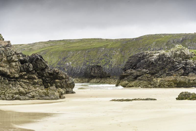 View of Sango Sands beach stock image. Image of black - 103027463