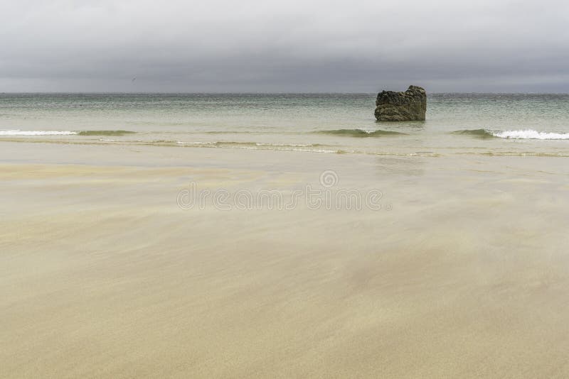 View of Sango Sands beach stock image. Image of bridge - 103148635