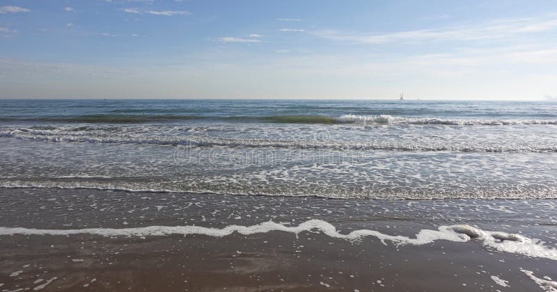 Seascape. Sea, Waves, Beautiful Clouds, Fresh Wind Stock Image - Image ...