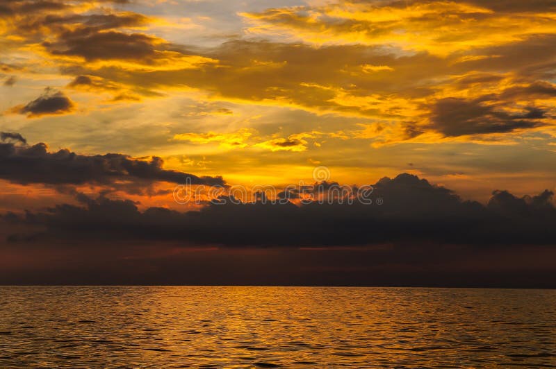 Seascape of Similand during Sunset, Lowkey, Background Stock Photo ...