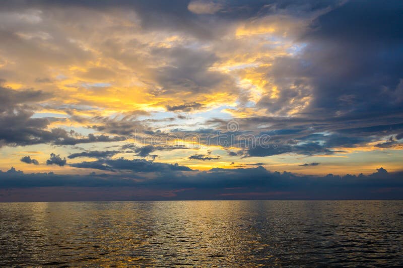 Seascape of Similand during Sunset, Lowkey, Background Stock Photo ...