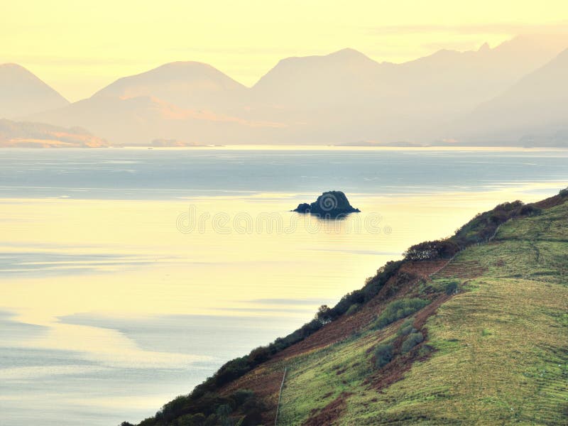 Seascape from Skye, Scotland Stock Photo - Image of dusk, peaceful ...