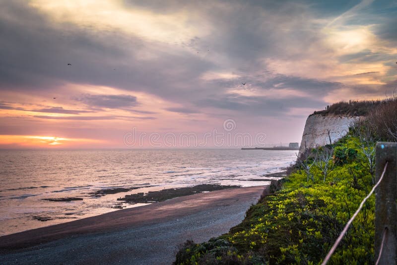 Seascape in the South of England, Rottingdean Beach Stock Photo - Image ...