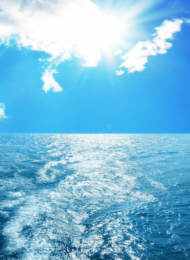 Seascape with sunny sky stock photo. Image of nature - 76720324