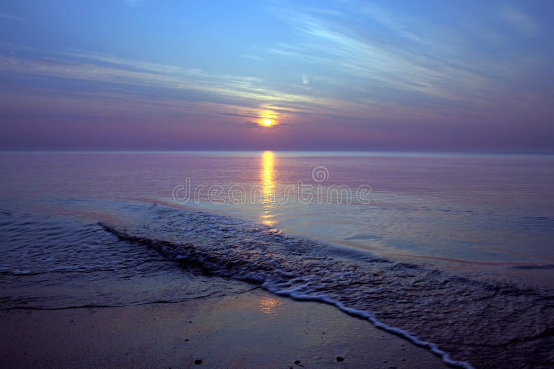 Seascape at sunrise/sunset stock image. Image of landscape - 2175735