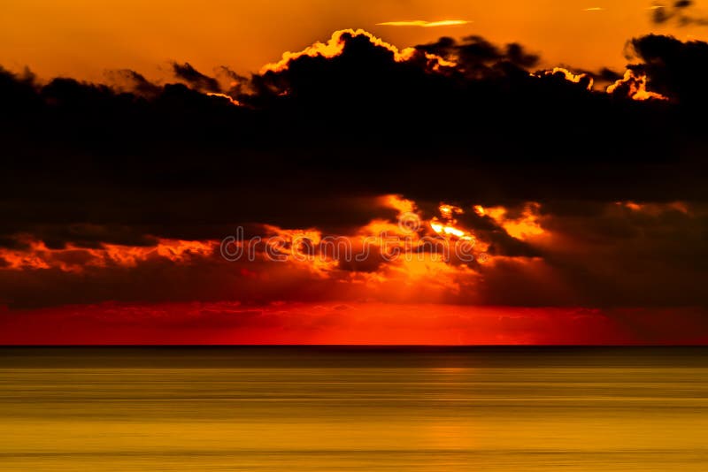 Seascape sunset landscape stock image. Image of beach - 102057145