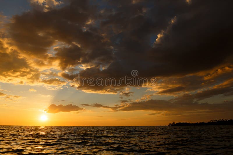 Light of the Sun and Nimbus Clouds in the Blue Sky Stock Image - Image ...