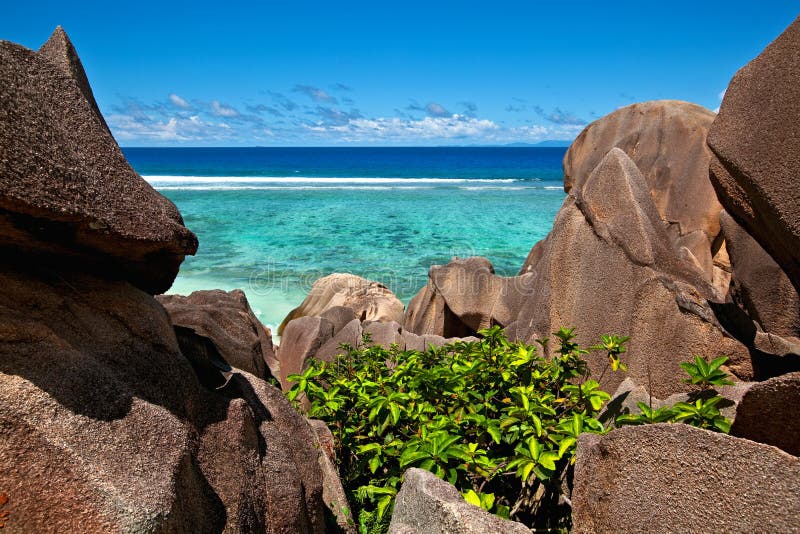 Seascape view stock image. Image of paradise, huge, beach - 15537857