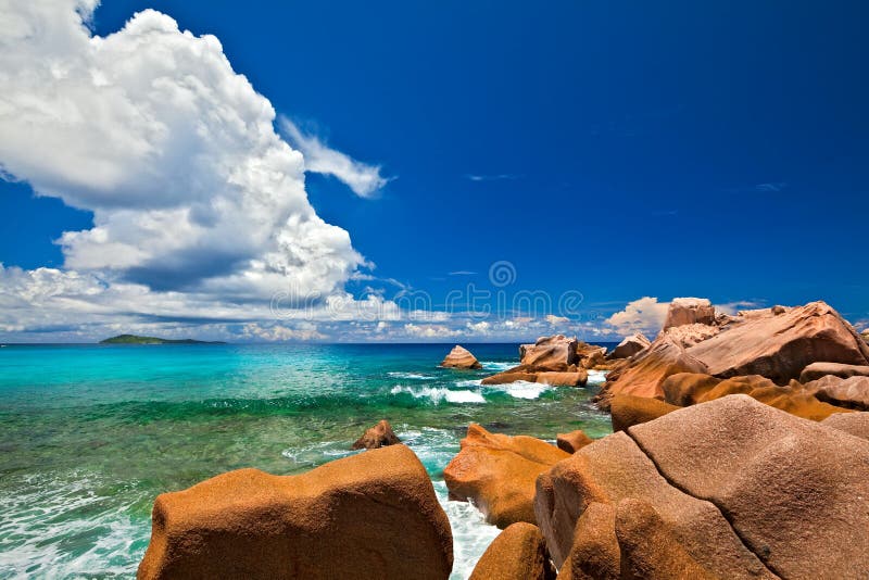 Seascape view stock photo. Image of desert, cloud, stone - 23386128