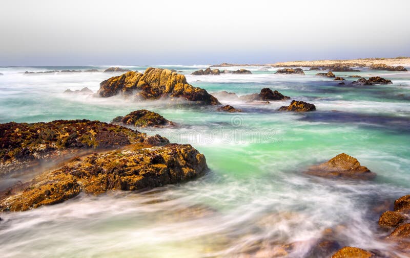 Seascape View of the Pacific Ocean Stock Image - Image of coast, water ...