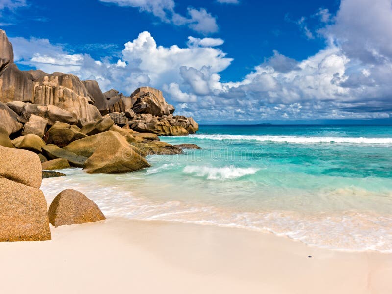 Nice Seascape View stock image. Image of ocean, seychelles - 210870357