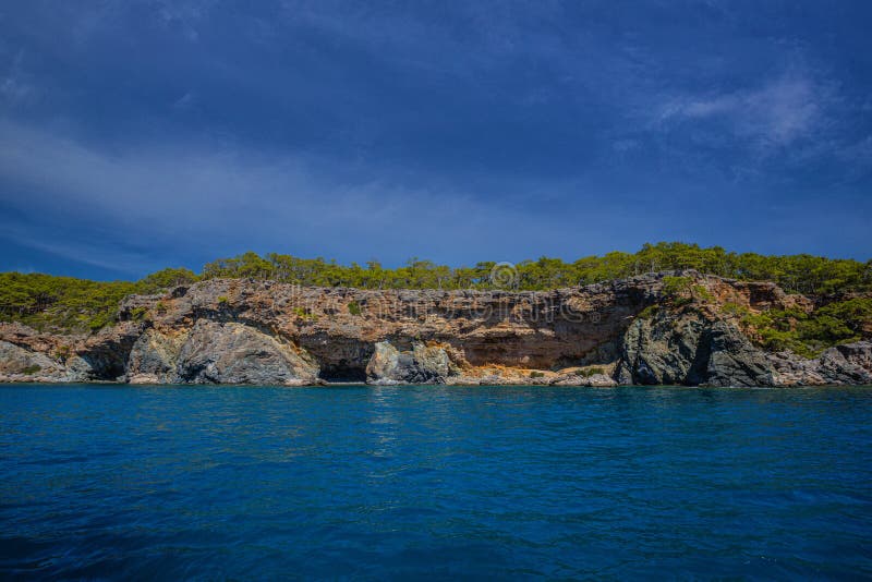 Seascape in the Warm Mediterranean Sea Stock Image - Image of seaside ...