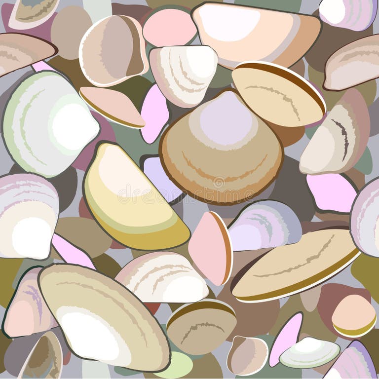 Tropical Beach Seashell Background Stock Illustrations – 37,063 ...
