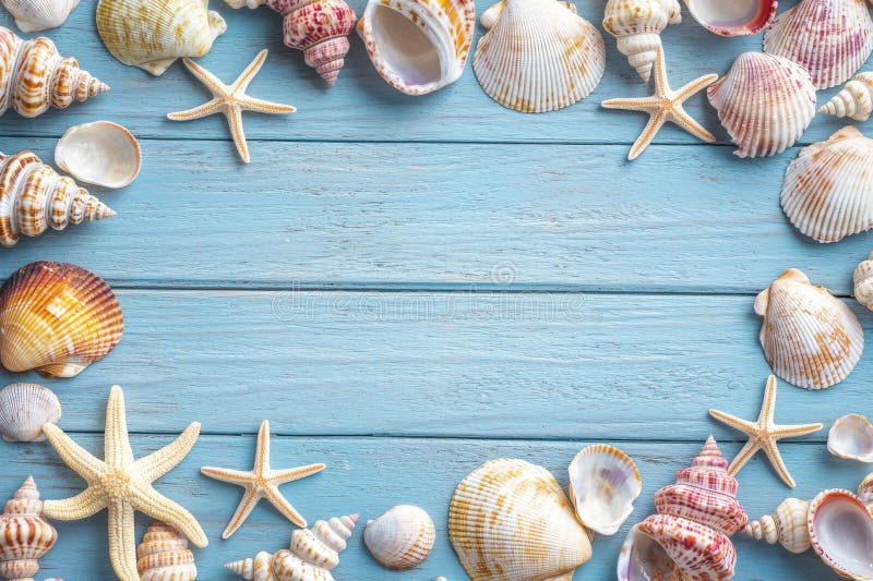 Seashell Arrangement on a Coastal Design and Decor Beach for the Summer ...