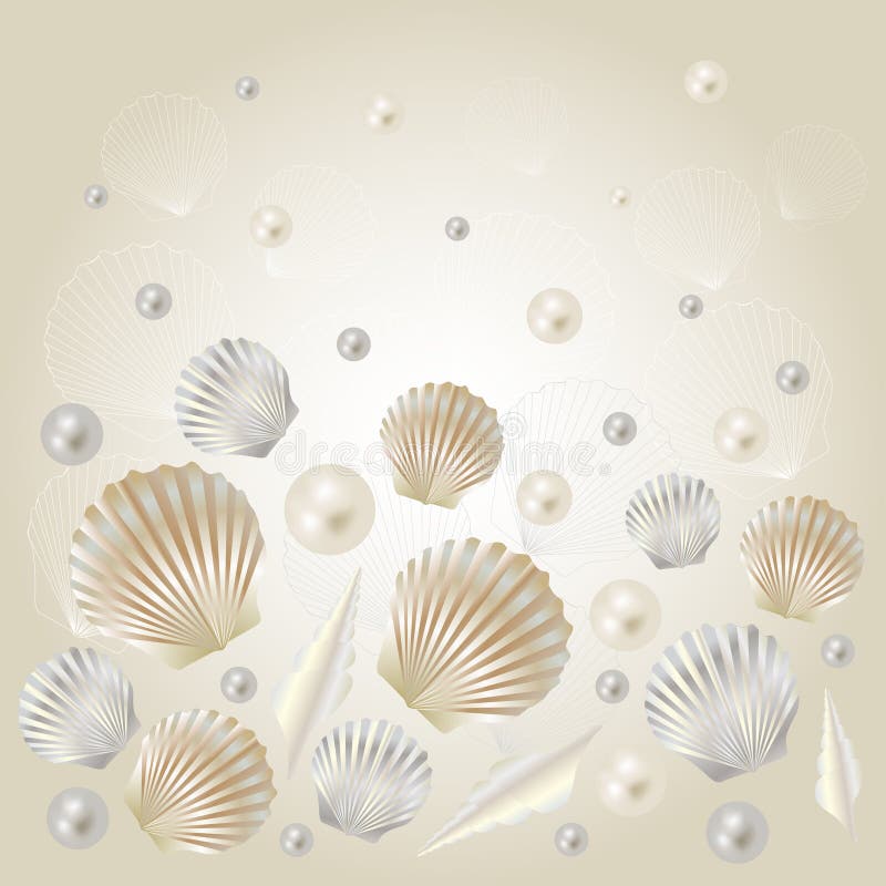 Seashell background stock vector. Illustration of background - 14785888