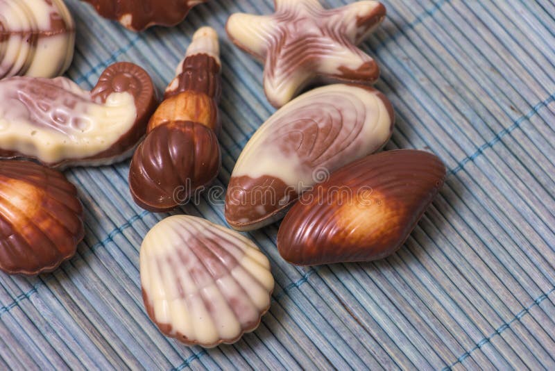 Seashell Chocolates stock image. Image of candy, treat - 65321095
